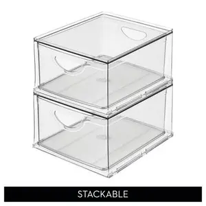IDESIGN Stackable Kitchen Storage Drawer For Fridge, Pantry, Under-sink
