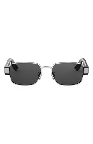 Dior Christian Label S2u Rectangle Sunglasses - Shiny Palladium / Smoke
