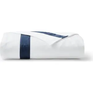 CHRISTY Balmoral Luxury Cotton Sateen Flat Sheets - Navy Blue