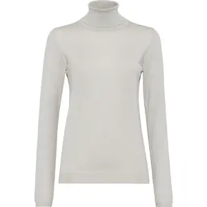 Brunello Cucinelli Cashmere And Silk Blend Sweater - Pearl Grey