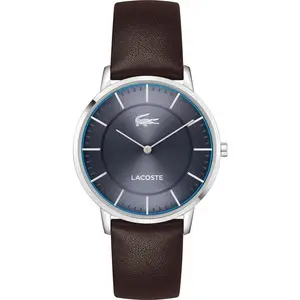 Lacoste Crocorigin Leather Strap Watch - Brown