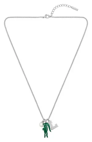 Lacoste Umpire Pendant Necklace - Silver
