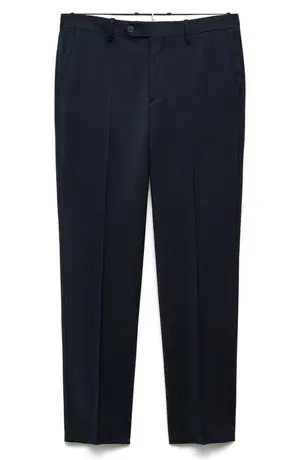 Mango Wool Suit Straight Leg Trousers
