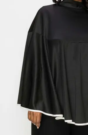 L I V D Kadra Ribbon Detail Cape