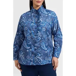 Foxcroft Band Collar Tops