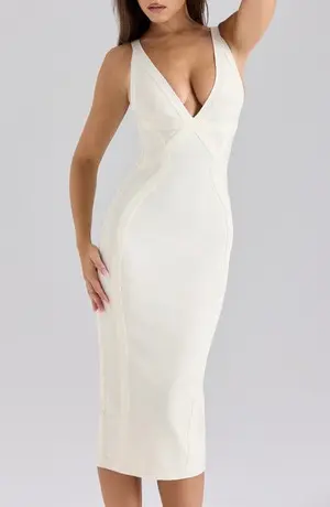 House Of Cb Classic Midi Bandage Dress