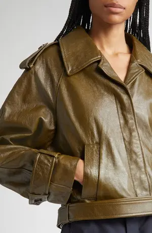 Marni Leather Crop Trench Coat