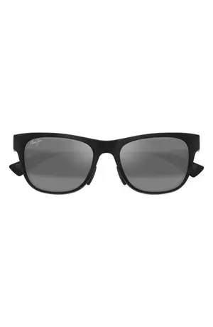 Maui Jim Kapeau Rectangular Sunglasses - Matte Black/neutral Grey