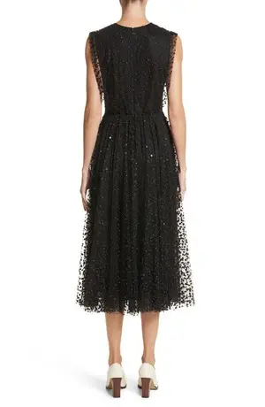 Co Sparkle Dot Tulle Midi Dress