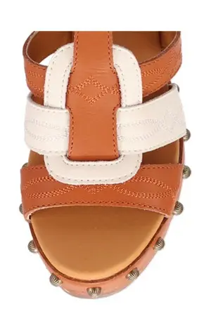 DINGO Cosmo Slingback Platform Wedge Sandal - Russet