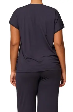 Simone Perele Aurore Lace Trim Pajama T-shirt - Full Moon