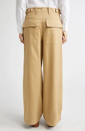 Marni Rose Embroidered Cotton Gabardine Pants