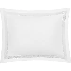 MATOUK Lace Piqué Cotton Sham - Cecily White
