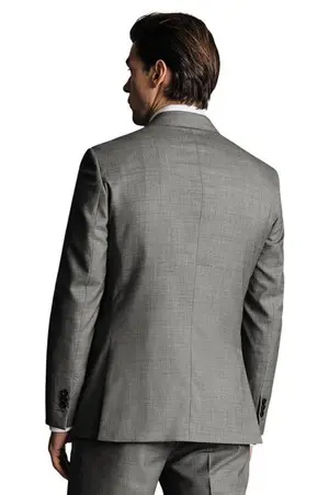 CHARLES TYRWHITT Sharkskin Suit Jacket - Grey