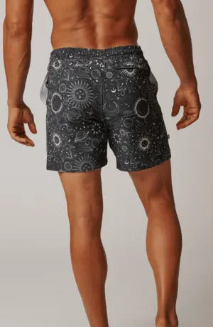 LEISURE LAB Celestial Print Swim Trunks
