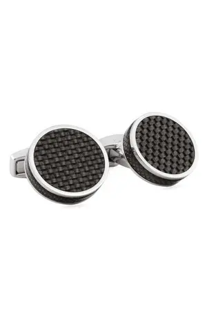 Tateossian Carbon Tablet Cuff Links - Black