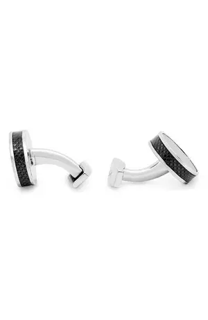 Tateossian Carbon Tablet Cuff Links - Black