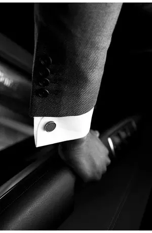 Tateossian Carbon Tablet Cuff Links - Black