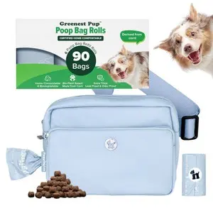 PUPPINGTON 3-in-1 Dog Walk Bag With Poop Bags - Ice Blue