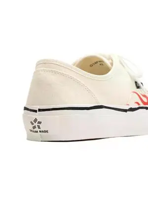 KAMIYA Herc Flame-pattern Vulcanized Sneakers - White