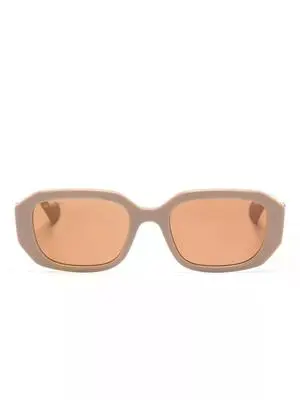 Gucci Geometric-frame Sunglasses - Neutrals