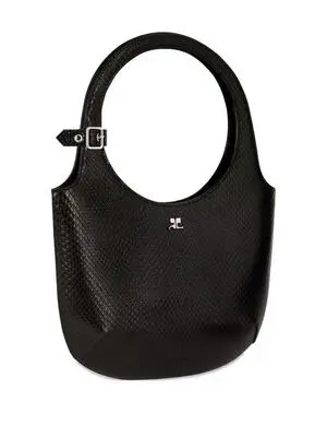 COURREGES Holy Leather Shoulder Bag - Black