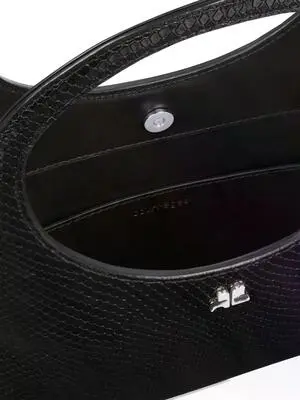 COURREGES Holy Leather Shoulder Bag - Black