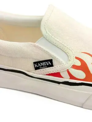 KAMIYA Cornell Flame-pattern Sneakers