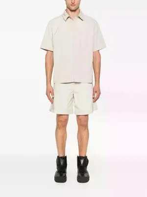 HELIOT EMIL Short-sleeve Panelled Shirt