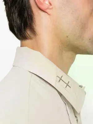 HELIOT EMIL Short-sleeve Panelled Shirt