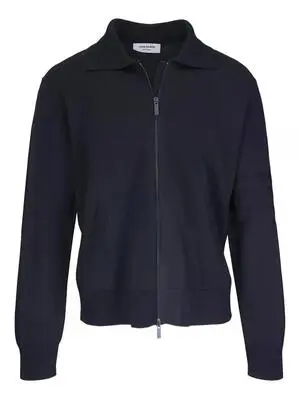 Thom Browne 4-bar Stripe Zipped Cardigan - Blue