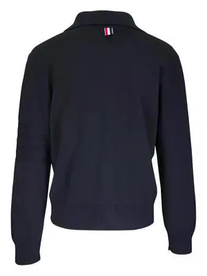 Thom Browne 4-bar Stripe Zipped Cardigan - Blue