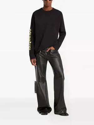 COURREGES Long-sleeve Logo-print T-shirt