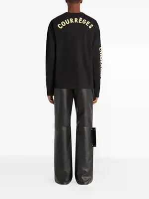 COURREGES Long-sleeve Logo-print T-shirt