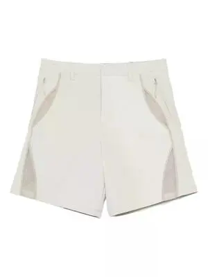 HELIOT EMIL Paneled Mesh Insert Shorts - Neutrals