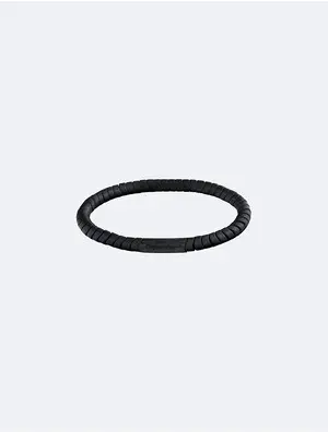 Calvin Klein Curved Beaded Bracelet - Black