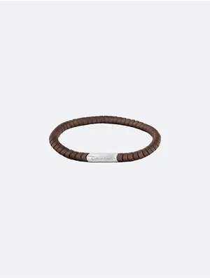 Calvin Klein Curved Beaded Bracelet - Brown