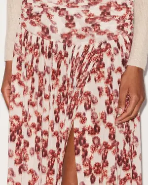 Isabel Marant Étoile Gwendy Printed Jersey Skirt - Garnet