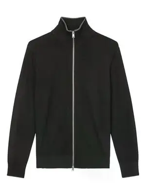 Marc O'polo Zip-front High-collar Cardigan - Black