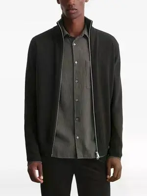 Marc O'polo Zip-front High-collar Cardigan - Black