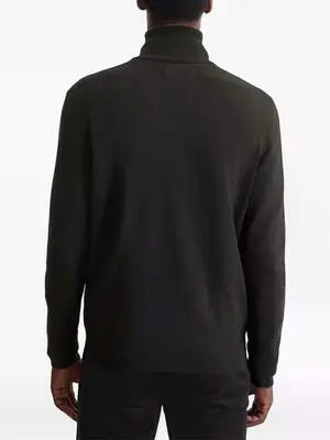 Marc O'polo Zip-front High-collar Cardigan - Black