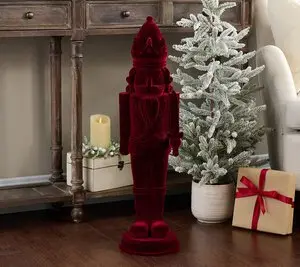 FIERCE HOME Oversized 29' Velvet Nutcracker - One-color