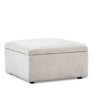 Bloomingdale'S Alice Medium Square Storage Ottoman, In Fabric - Opulent Snow