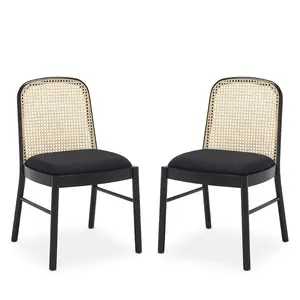 SAFAVIEH Annmarie Rattan Back Chairs, Set Of 2 - Wood