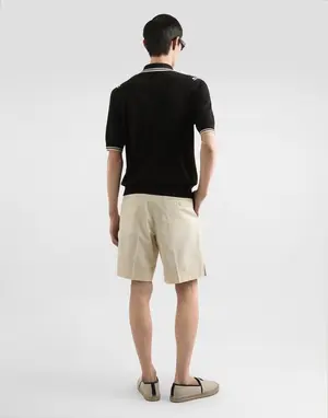 Dolce & Gabbana Cotton Gabardine Bermuda Shorts - Beige