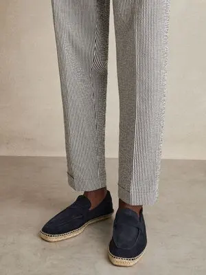 REISS Suede Penny-strap Espadrilles