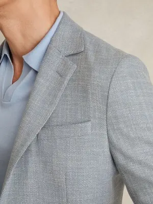 REISS Aphrodite Slim Fit Single Breasted Blazer With Cotton
