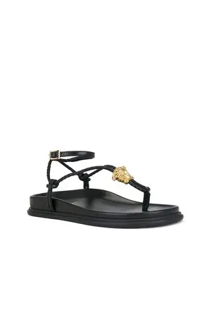 Versace Strappy Sandal With La Medusa Accent
