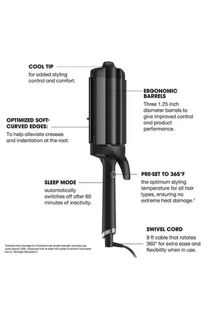 GHD Wave Triple Barrel Waver - Black
