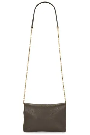 Saint Laurent Small Pouch On Chain - Light Musk